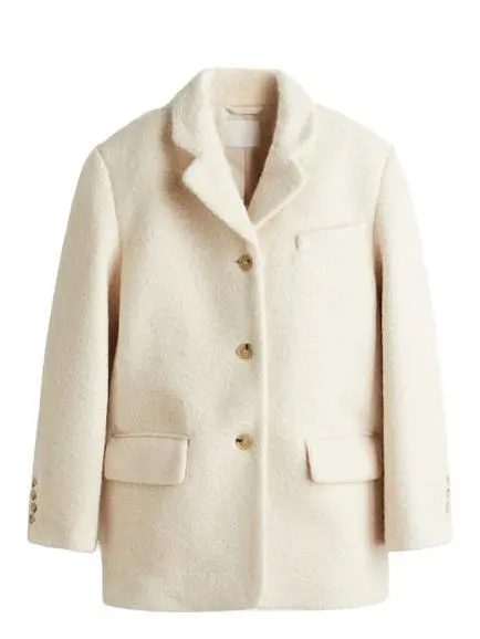 H&m Single-breasted Blazer - Light Beige