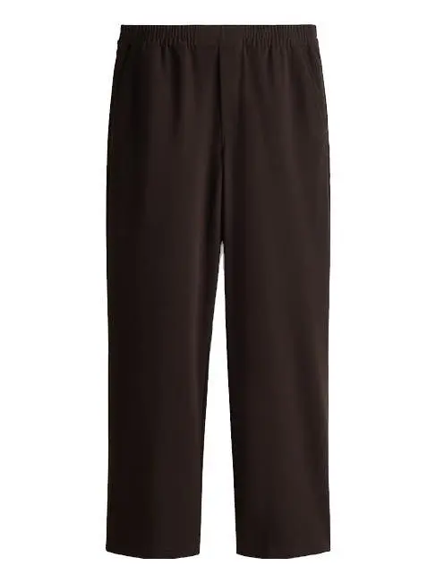 H&m Four-way Stretch Wide Leg Trousers - Dark Brown