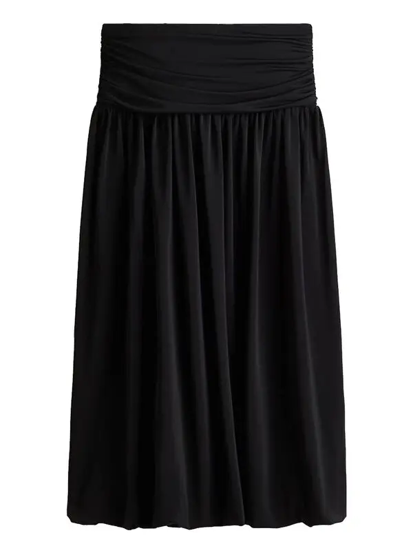 H&m Bubble Hem Jersey Skirt - Black