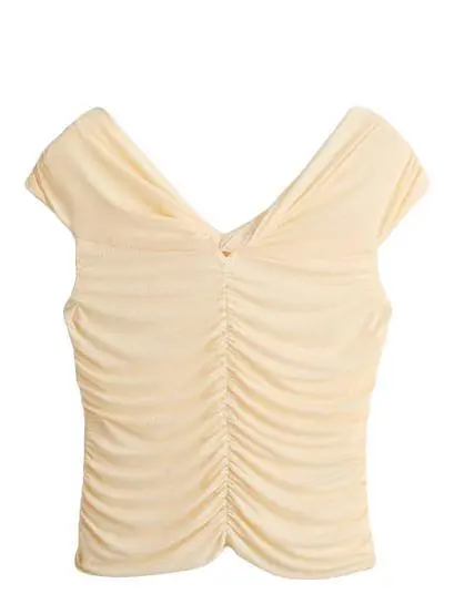 H&m Gathered Off-the-shoulder Top - Yellow