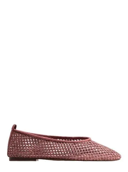 H&m Braided Ballet Flats - Dusty Red
