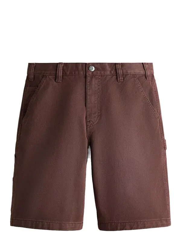 H&m Relaxed Fit Carpenter Shorts In Cotton Twill - Brown