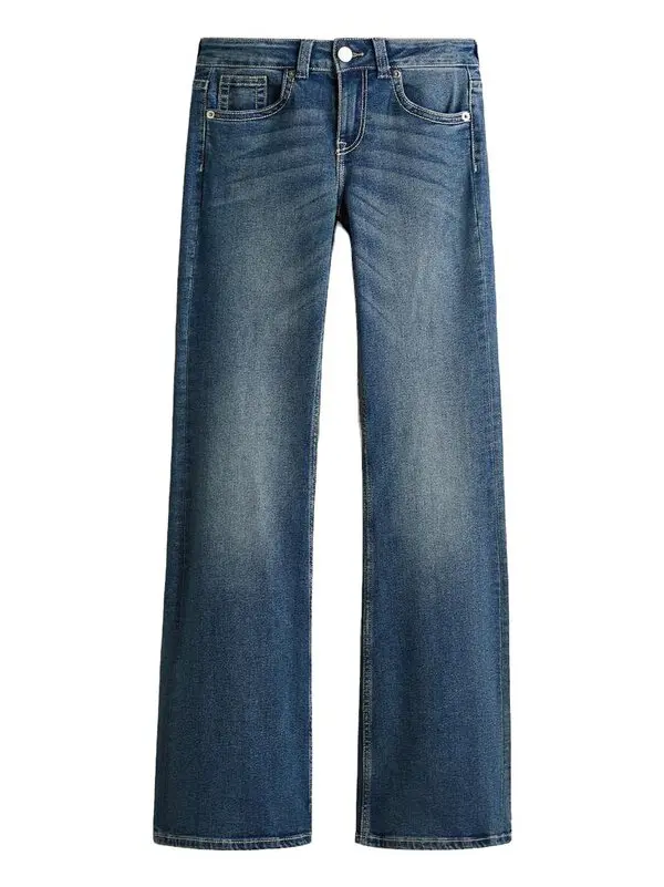 H&m Flared Low Jeans - Denim Blue