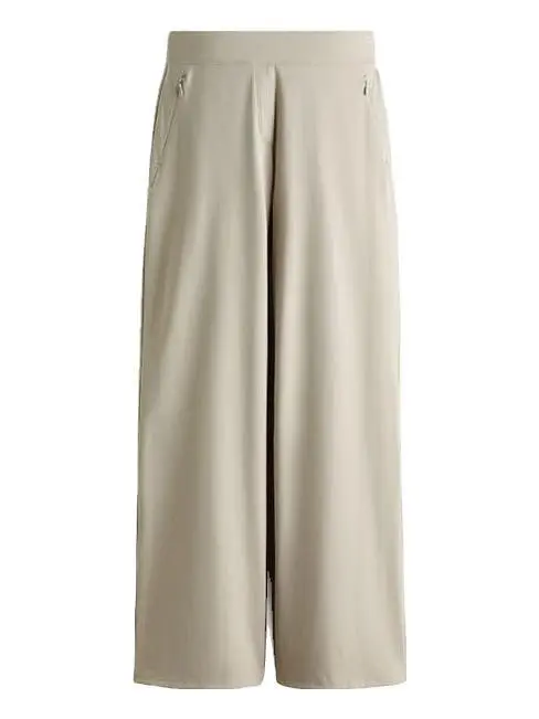 H&m Four-way Stretch Wide Leg Trousers - Beige