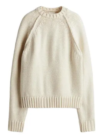 H&m Raglan-sleeved Jumper - Cream