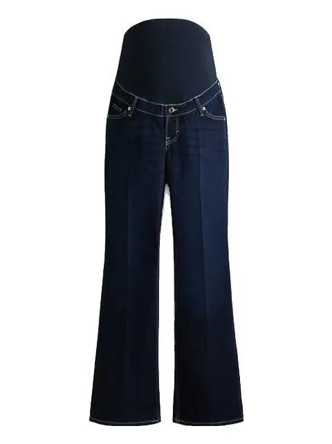 H&m Mama Flared Jeans - Dark Denim Blue