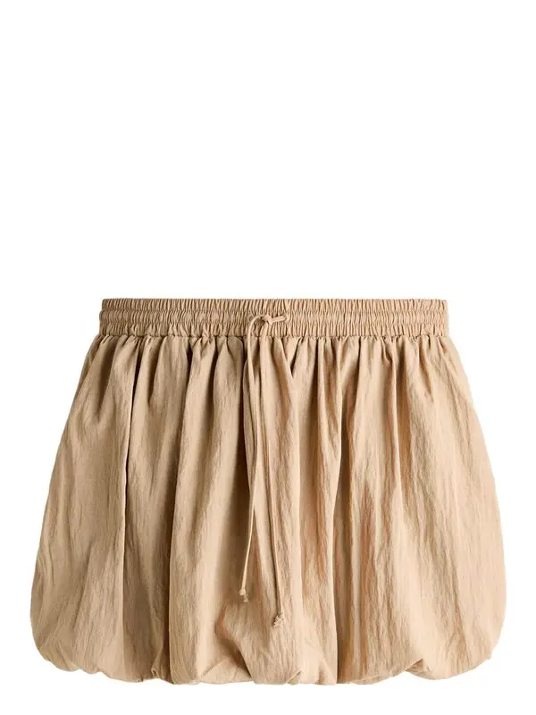 H&m Bubble Hem Skirt - Beige