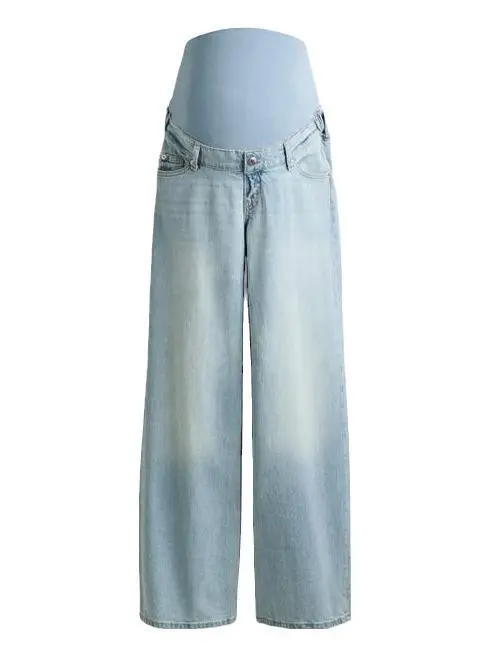 H&m Mama Wide Jeans - Pale Denim Blue