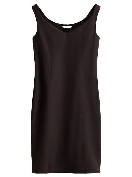 H&m Off-the-shoulder V-neck Jersey Dress - Dark Brown