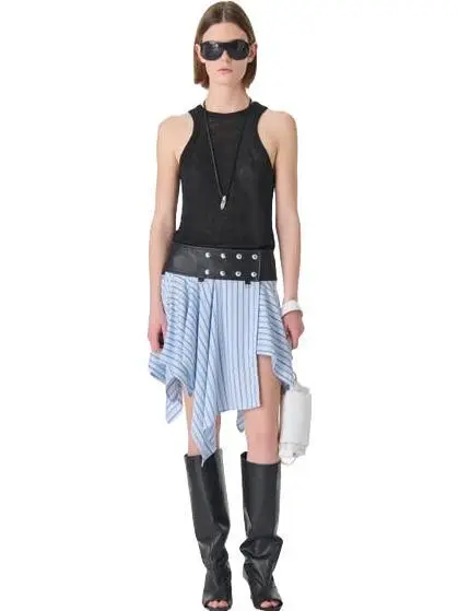 IRO PARIS Safrina Tank Sheer Racerback Knit - Black