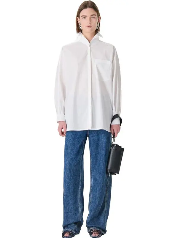 IRO PARIS Nylia Oversized Cotton Shirt - Porcelain