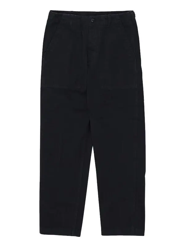 FORTELA Fatigue Herringbone Cotton Trousers - Blue