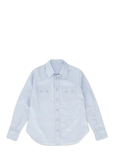 FORTELA Toledo Striped Texan Shirt - Blue