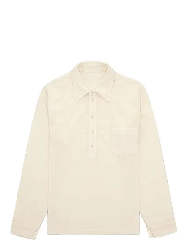 FORTELA Grayson Long Sleeve Polo - Ecru