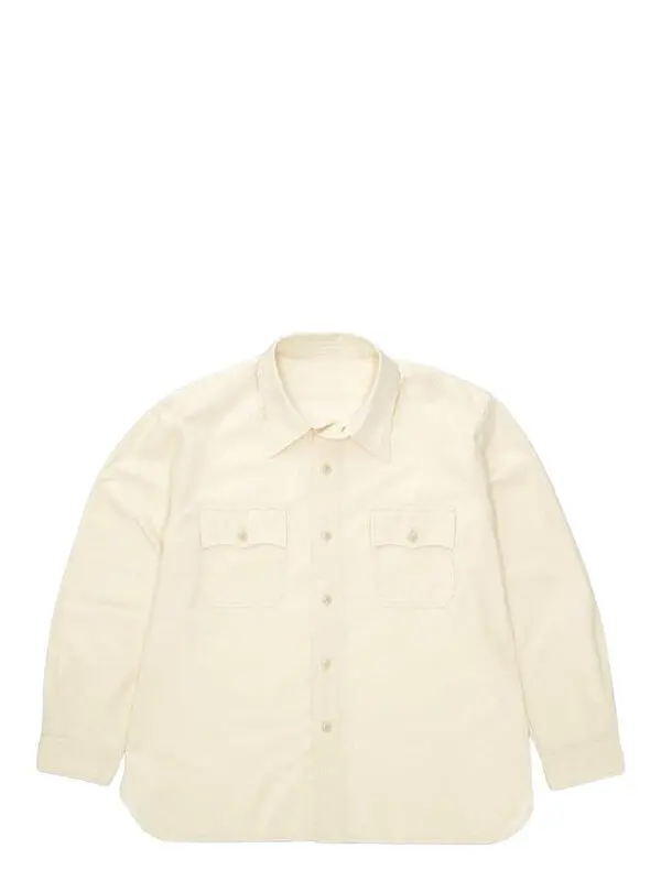 FORTELA Cpo 2.0 Cotton Drill Overshirt - Ecru