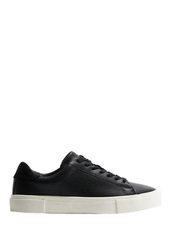 H&m Lace-up Canvas Trainers - Black