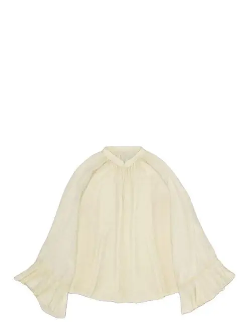 FORTELA Ambre Cotton Silk Blouse - Cream