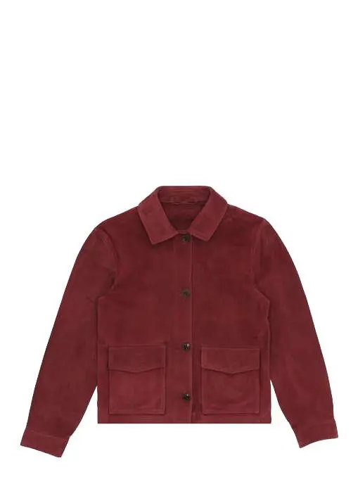 FORTELA Maelle Suede Leather Jacket - Red