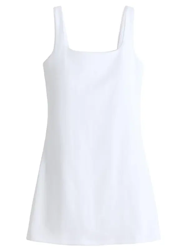 H&m Softmove™ Tennis Dress With Integrated Jumpsuit - White