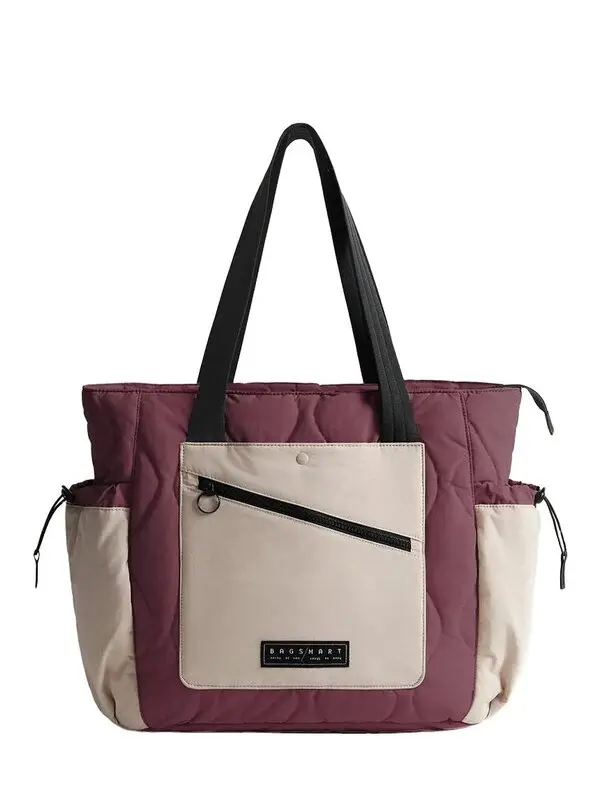 BAGSMART Paz Laptop Tote Bag - Currant Red