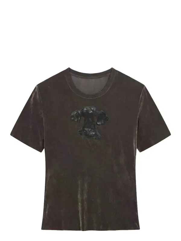 JNBY Velvet Graphic T-shirt - Grey