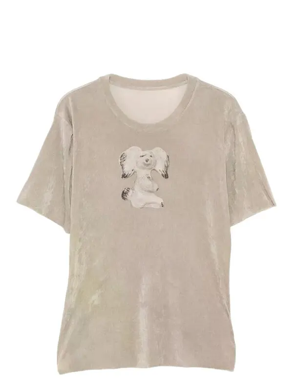 JNBY Flocked Graphic-print T-shirt - Neutrals