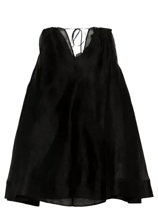 JNBY Layered Organza V-neck Dress - Black