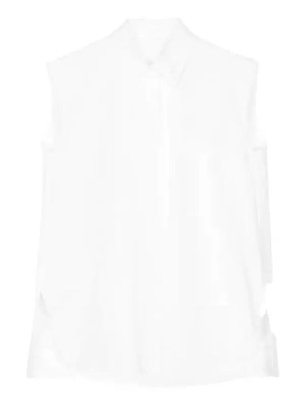 LESS Sequin-embellished Sleeve Shirt - White