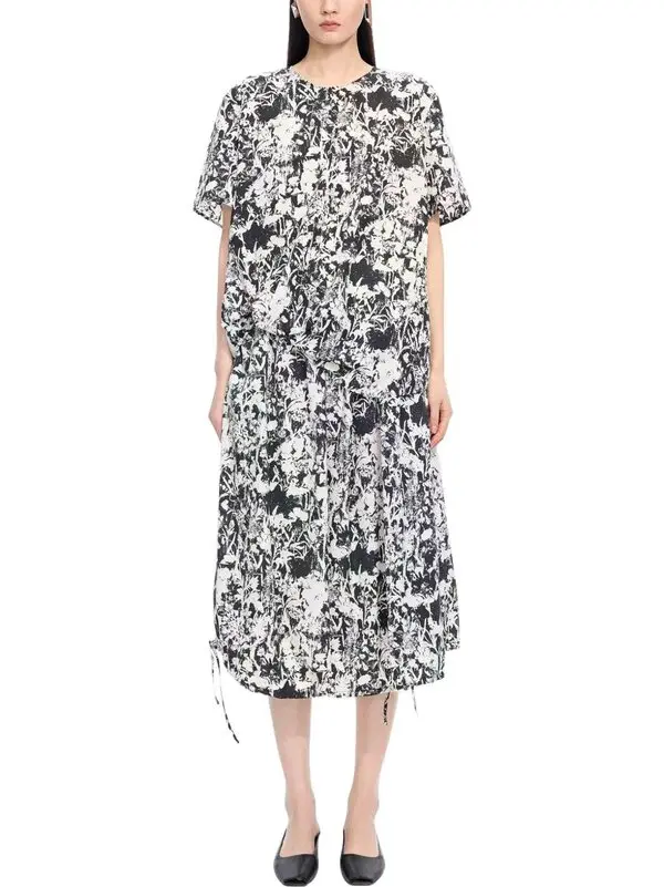 JNBY Floral Print Poplin Shirt - White