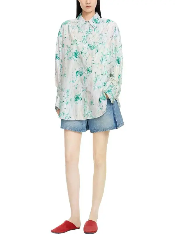 JNBY Faded Wash Five-pocket Denim Shorts - Blue