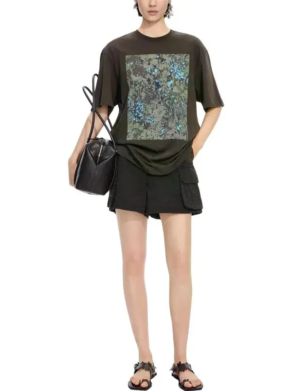 JNBY Floral Print T-shirt - Brown