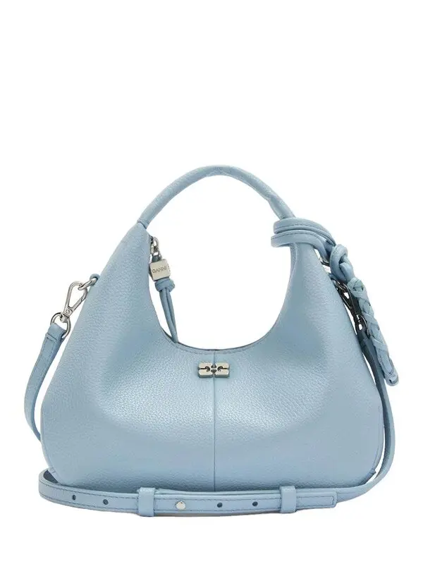 GANNI Mini Hobo Bag With Braided Detail - Blue