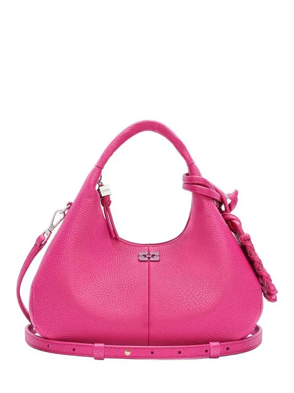 GANNI Mini Hobo Bag With Braided Detail - Pink