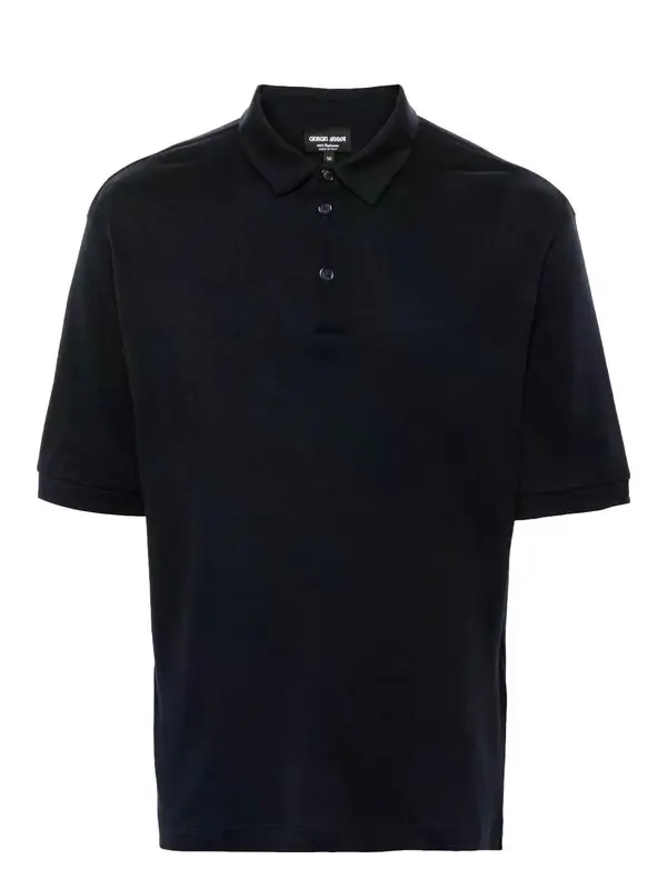 Giorgio Armani Cashmere Polo Shirt - Blue
