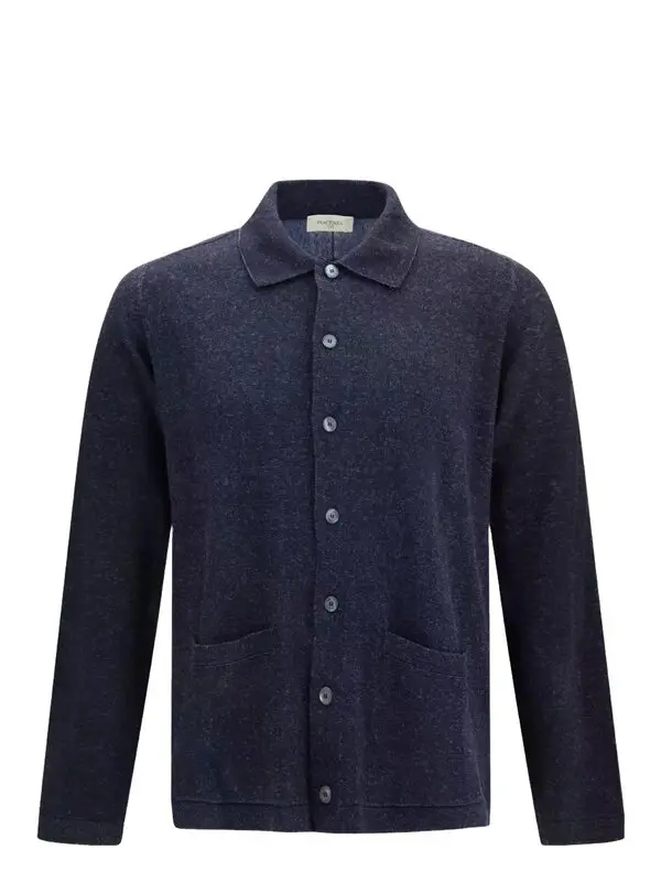 PIACENZA CASHMERE 1733 Button-down Patch-pocket Overshirt - Blue