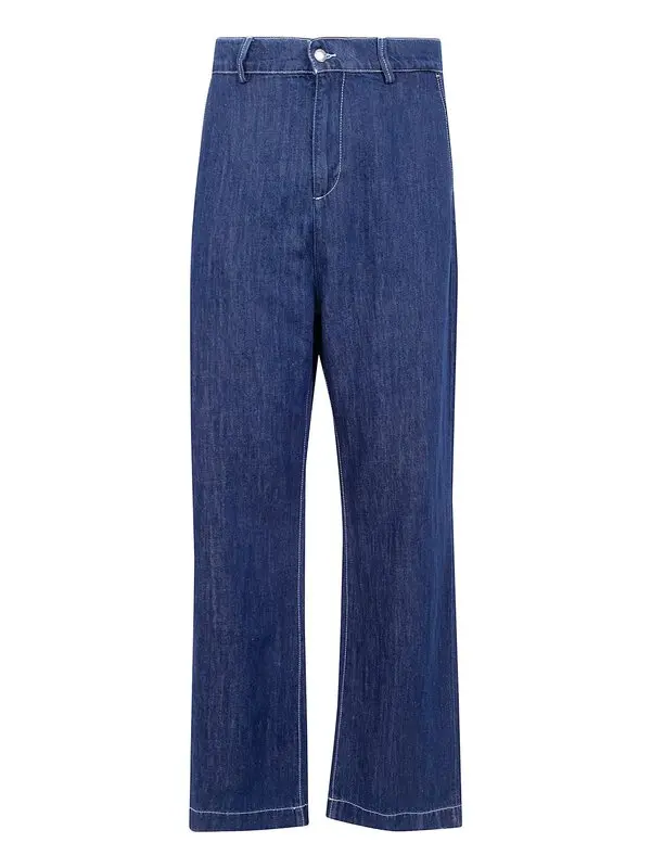 Seven For All Mankind Wide Leg Chinos - Blue