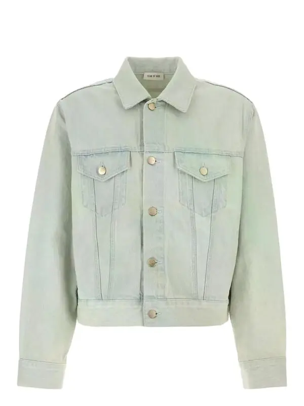 Fear Of God Bleach-wash Denim Jacket - Blue