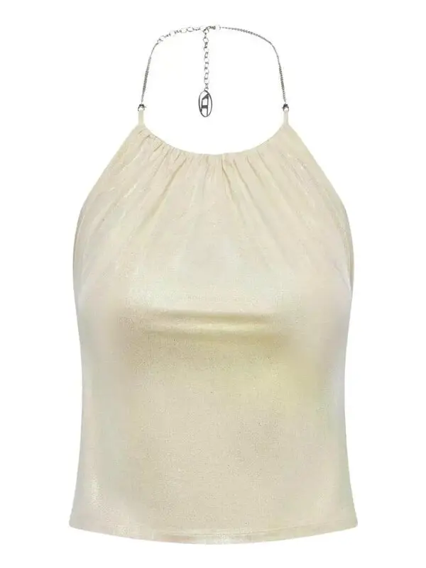 DIESEL® T-ireni Chain-link Halter Neck Top - Neutrals