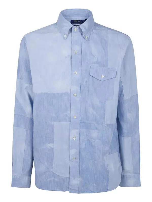 Polo Ralph Lauren Patchwork Sport Shirt - Blue