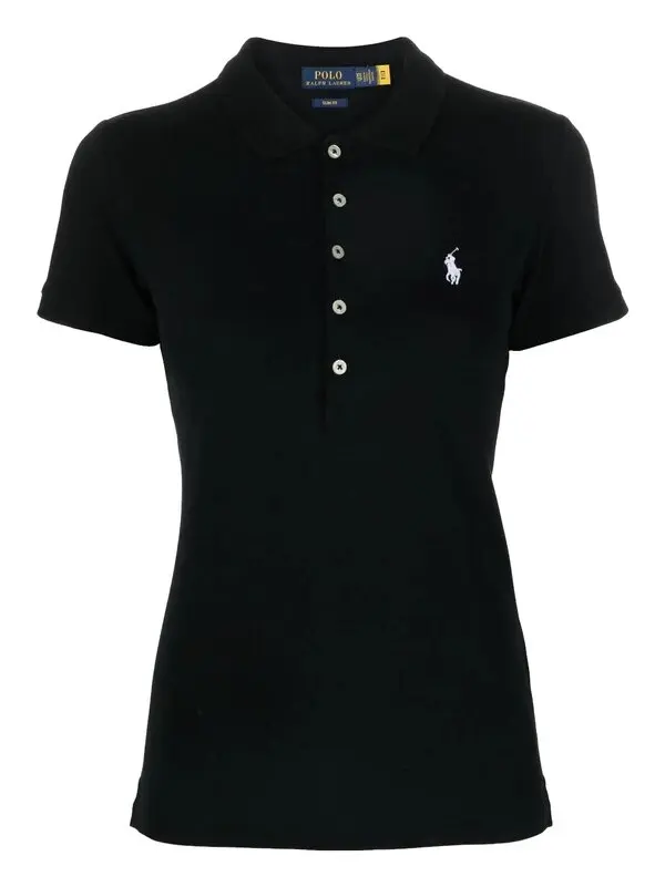 Polo Ralph Lauren Julie' Short Sleeves Polo Shirt - Black