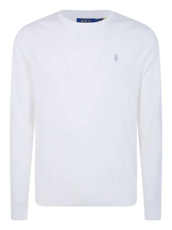 Polo Ralph Lauren Classic Cotton Long Sleeve Sweater - White