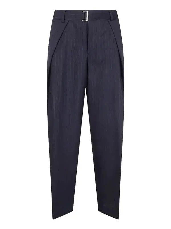 Sacai Chalk Stripe Tailored Trousers - Black