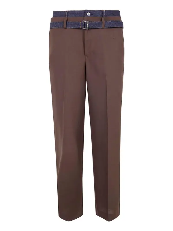 Sacai Suiting X Denim Pants - Brown