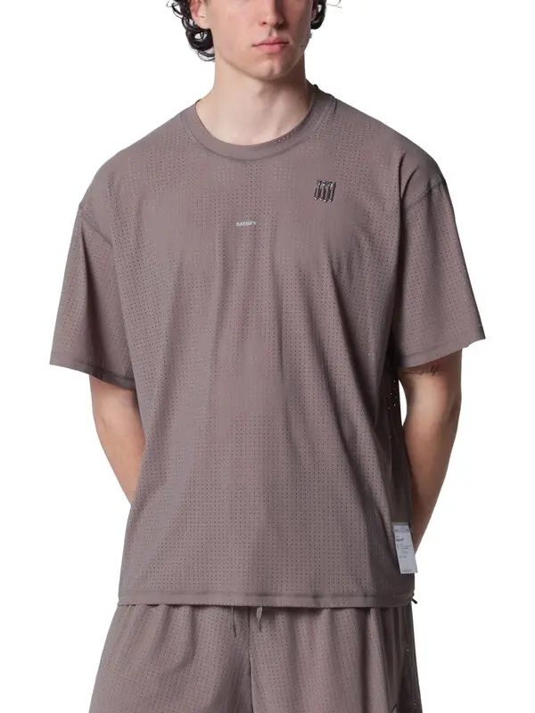 Satisfy Perforated Micro Jersey T-shirt - Brown