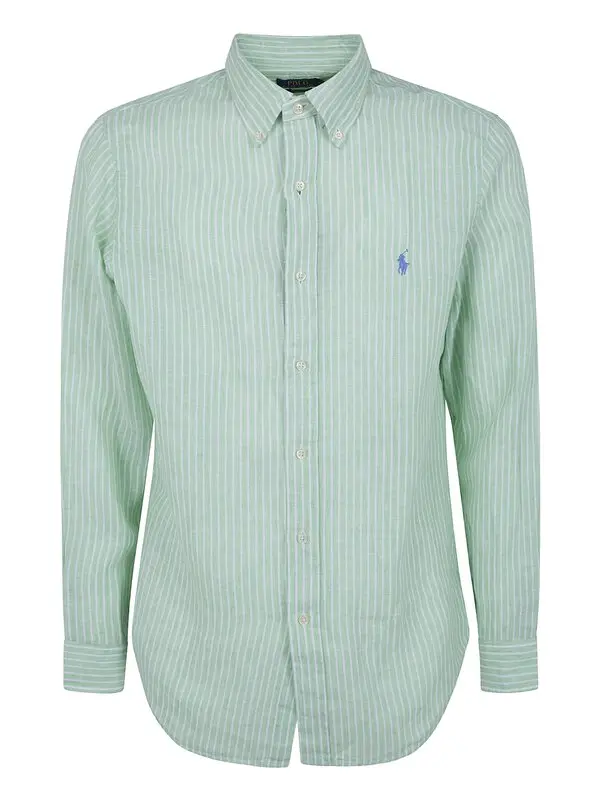 Polo Ralph Lauren Long Sleeves Sport Stripes Shirt - Green