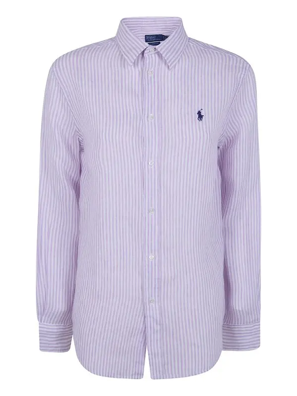 Polo Ralph Lauren Striped Linen Sport Shirt - Pink