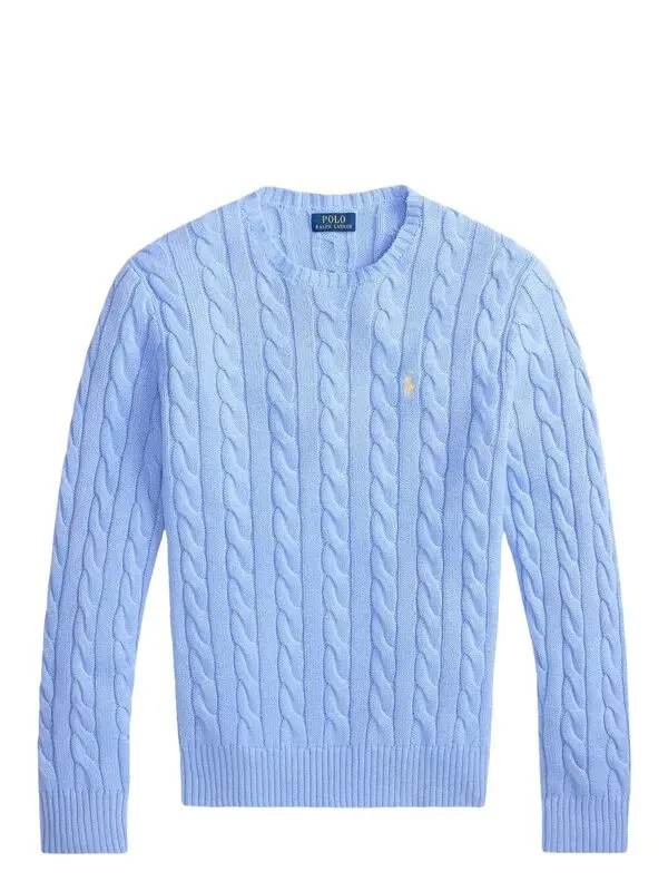 Polo Ralph Lauren Long Sleeve Round Neck Ribbed Sweater - Blue