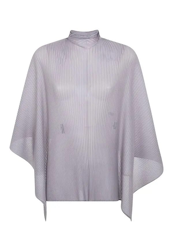 Issey Miyake Pleated Sheer Shirt - Gray