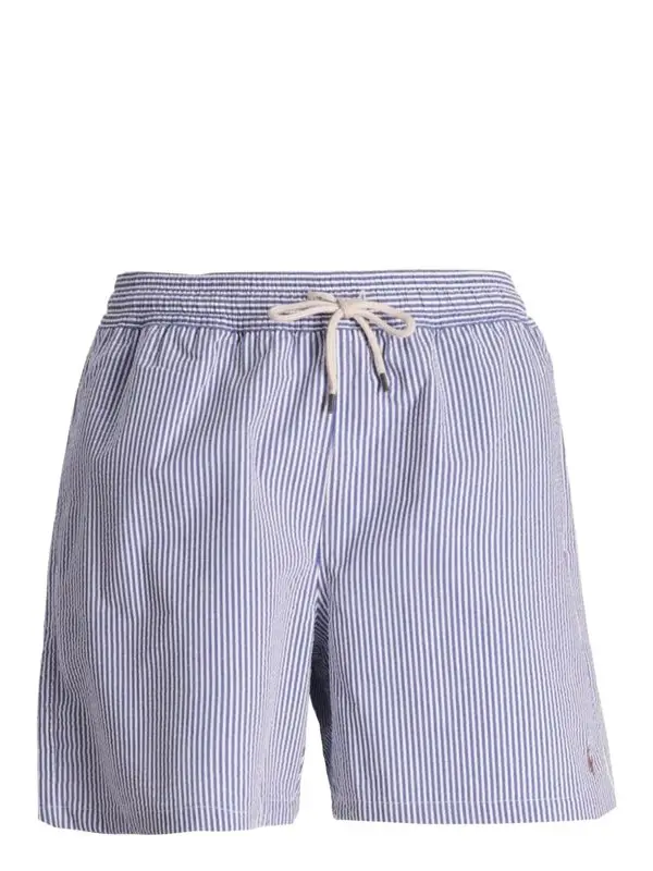 Polo Ralph Lauren Seersucker Striped Swim Shorts - Blue