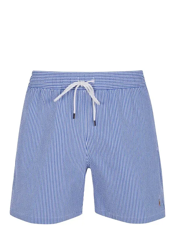 Polo Ralph Lauren Seersucker Striped Swim Shorts - Blue